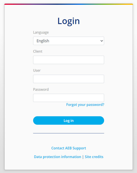 Creating a login or AEB account yourself – AEB Help Center